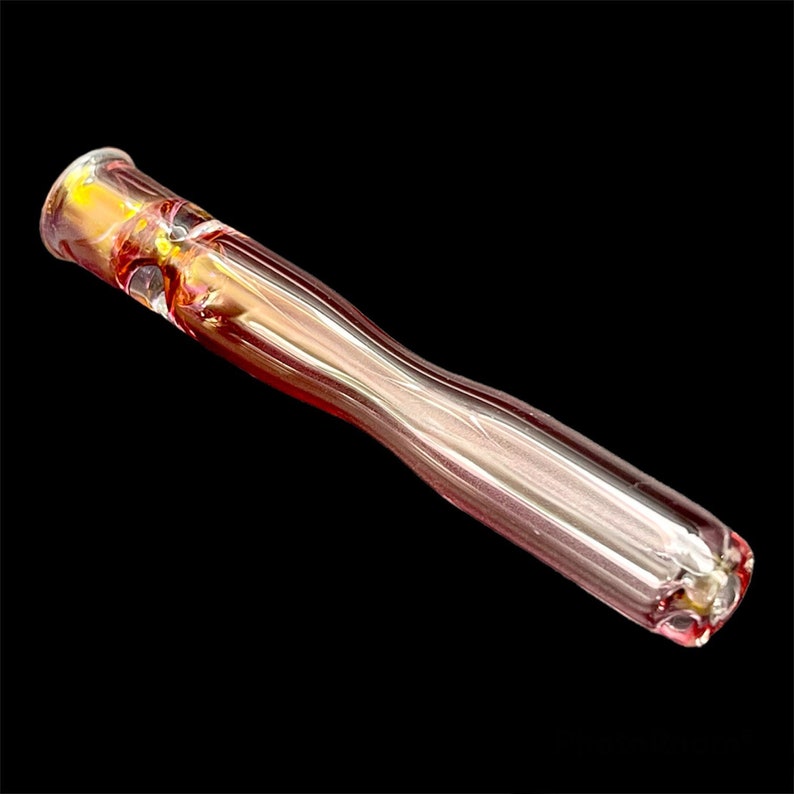 Golden Fumed Pink One Hitter Glass Pipes Chillum Smoking Pipe - Etsy