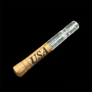 Custom Engraved One Hitter Pipe, Wood and Glass One Hitter Pipes - Etsy