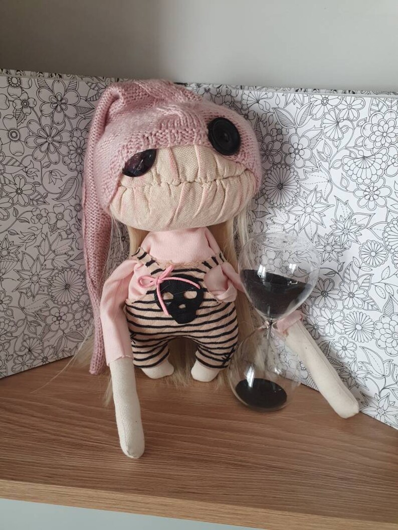 Grungy Voodoo Handmade Doll Voodoo Pink Girl Pastel | Etsy