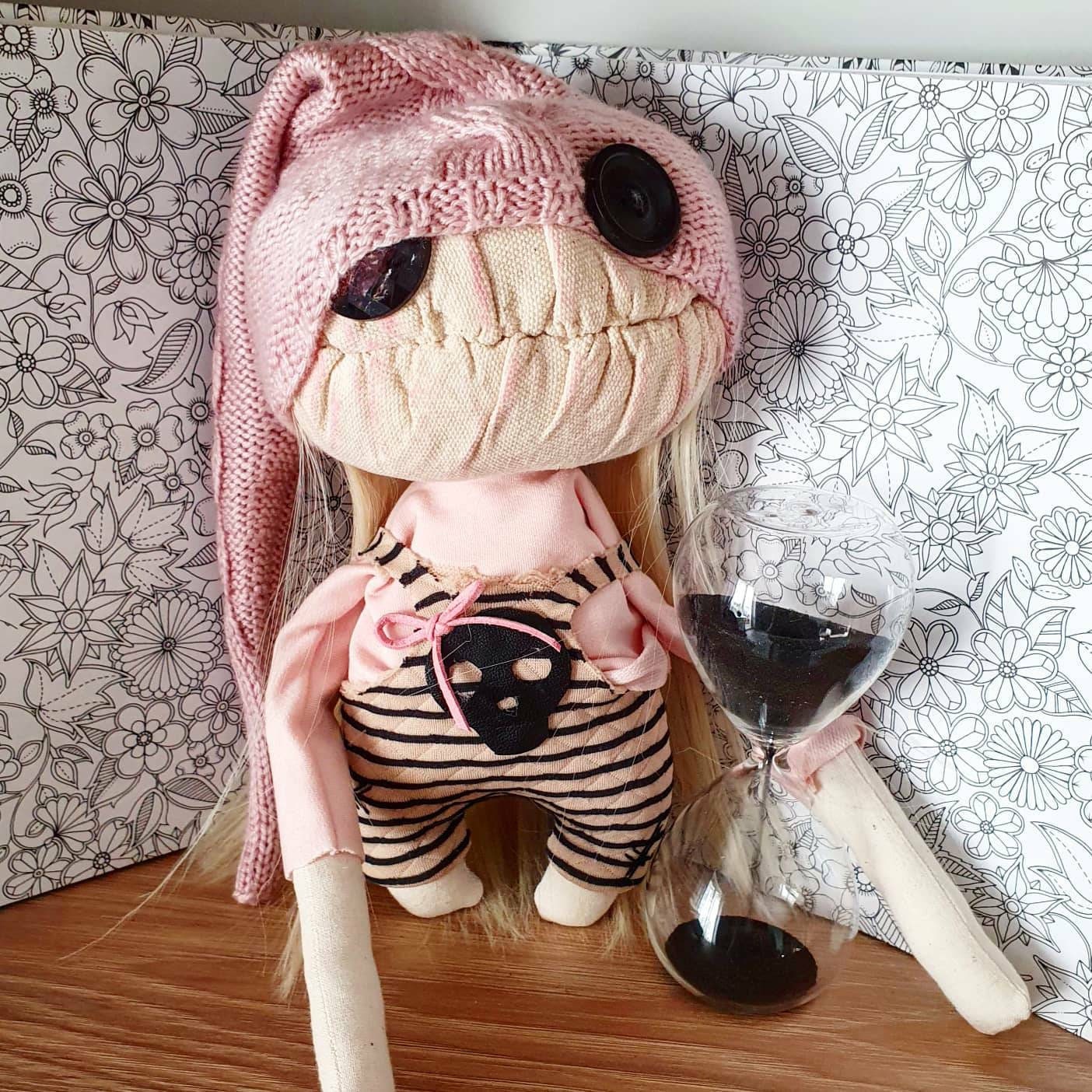 Grungy Voodoo Handmade Doll Voodoo Pink Girl Pastel | Etsy