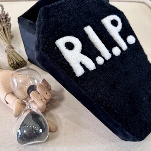 Gothic Coffin Gift Box: Punch Needle Embroidered Velvet Jewelry Casket ...