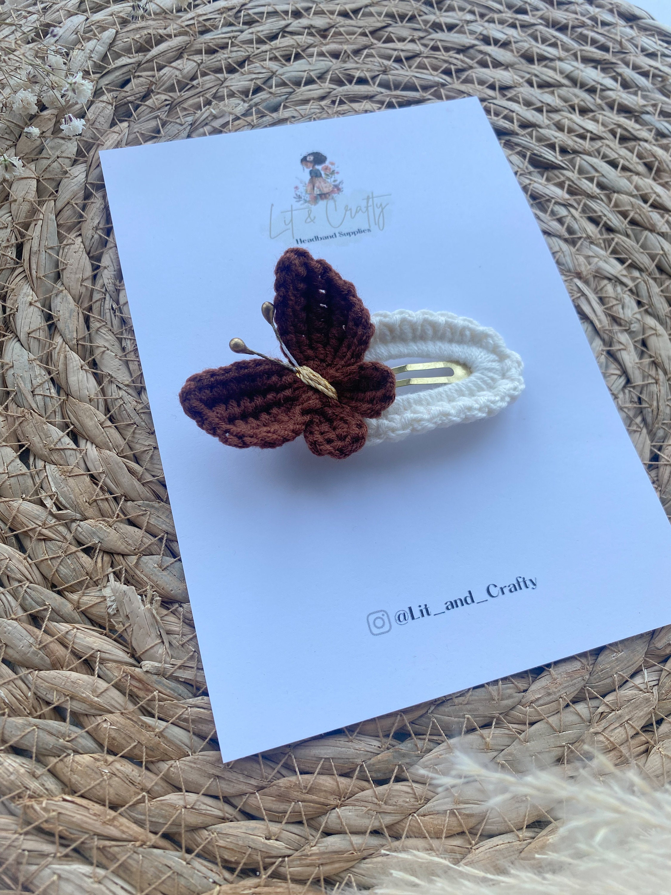 Autumn Crochet Snap Clips Knitted Hair Clips Daisy - Etsy