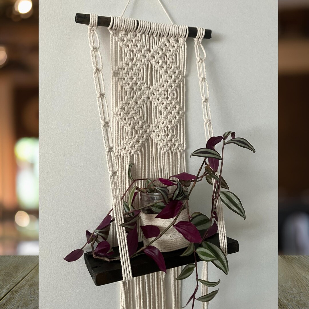 Macrame Wall Shelf Pattern / DIY Digital Download / Tutorial Instant ... Macrame Wall Shelf Pattern / DIY Digital Download / Tutorial Instant ...
