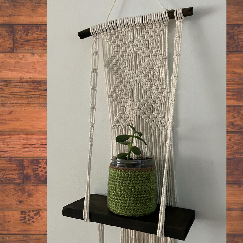 Macrame Wall Shelf Pattern / DIY Digital Download / Tutorial Instant ... Macrame Wall Shelf Pattern / DIY Digital Download / Tutorial Instant ...