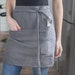 Linen Cafe Apron Washed Linen Apron craft Apron Short - Etsy