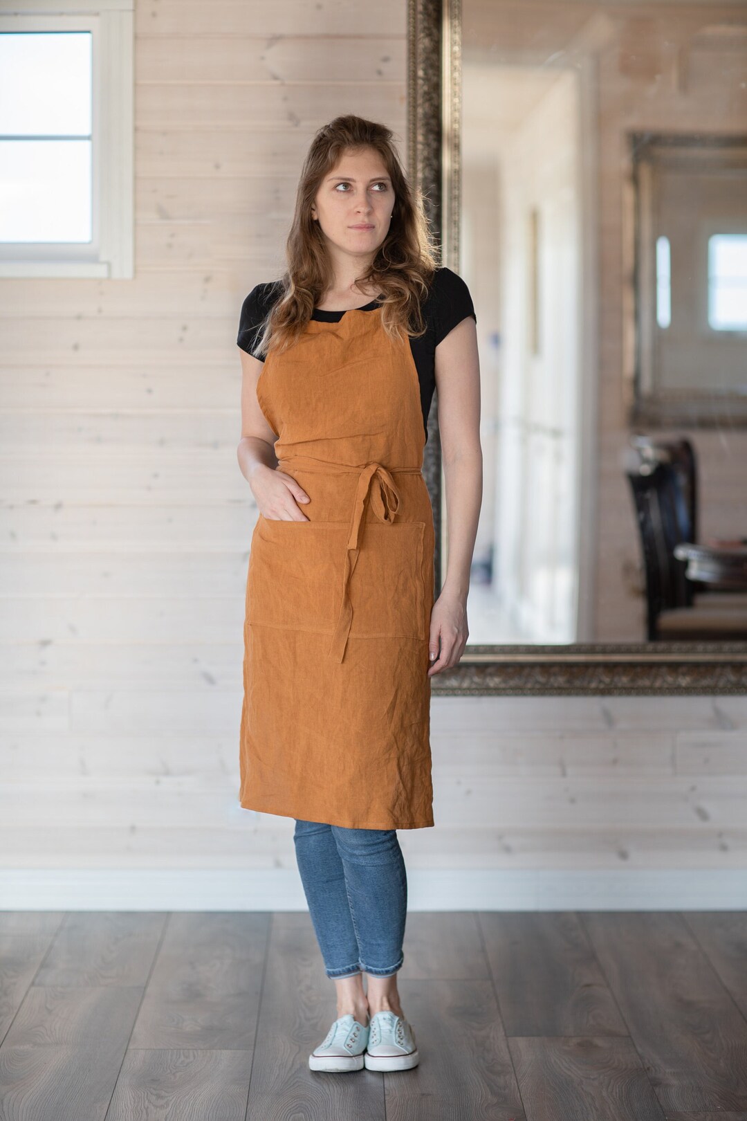 Linen Kitchen Apron Craft Apron Tea Linen Apron Unisex - Etsy