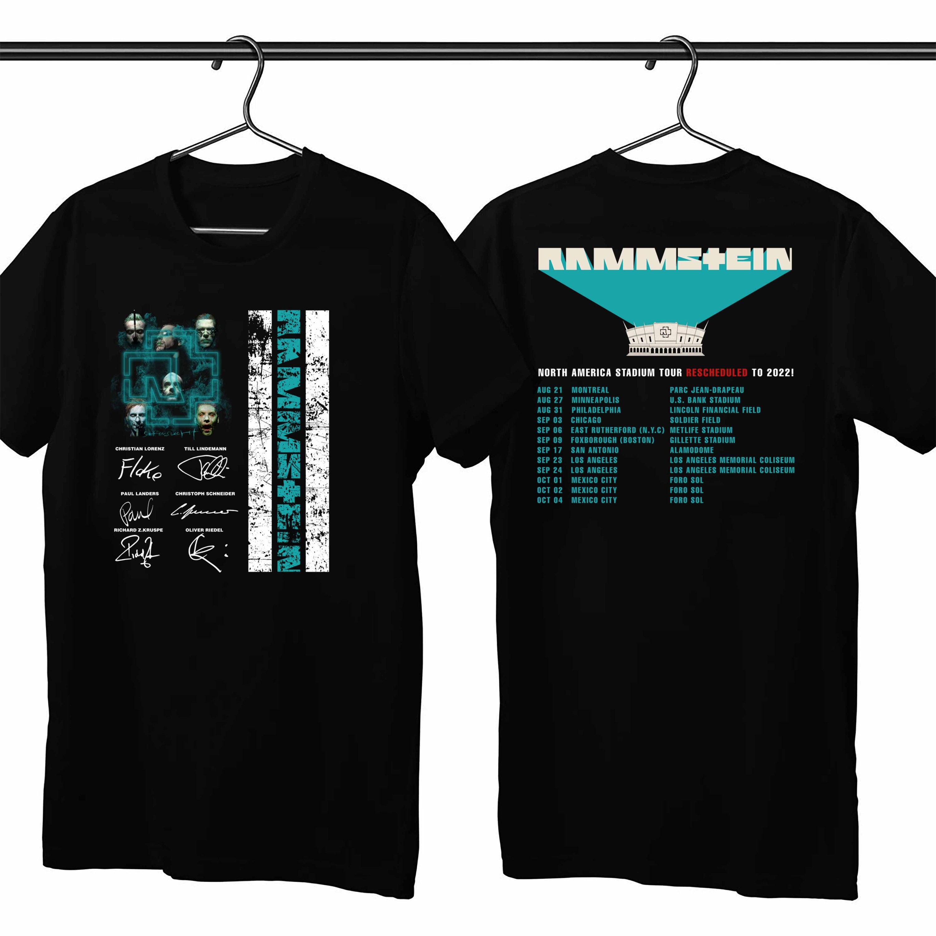 Rammstein North America Stadium Tour 2022 Shirt, Rammstein Tour 2022 T ...