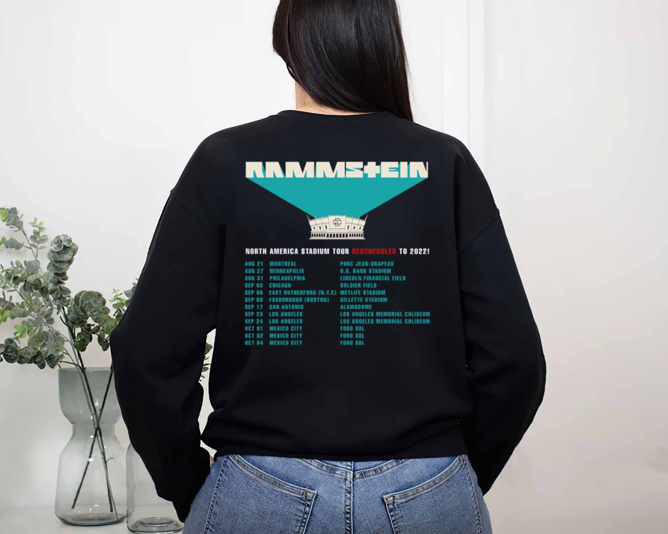Rammstein North America Stadium Tour 2022 Shirt, Rammstein Tour 2022 T ...