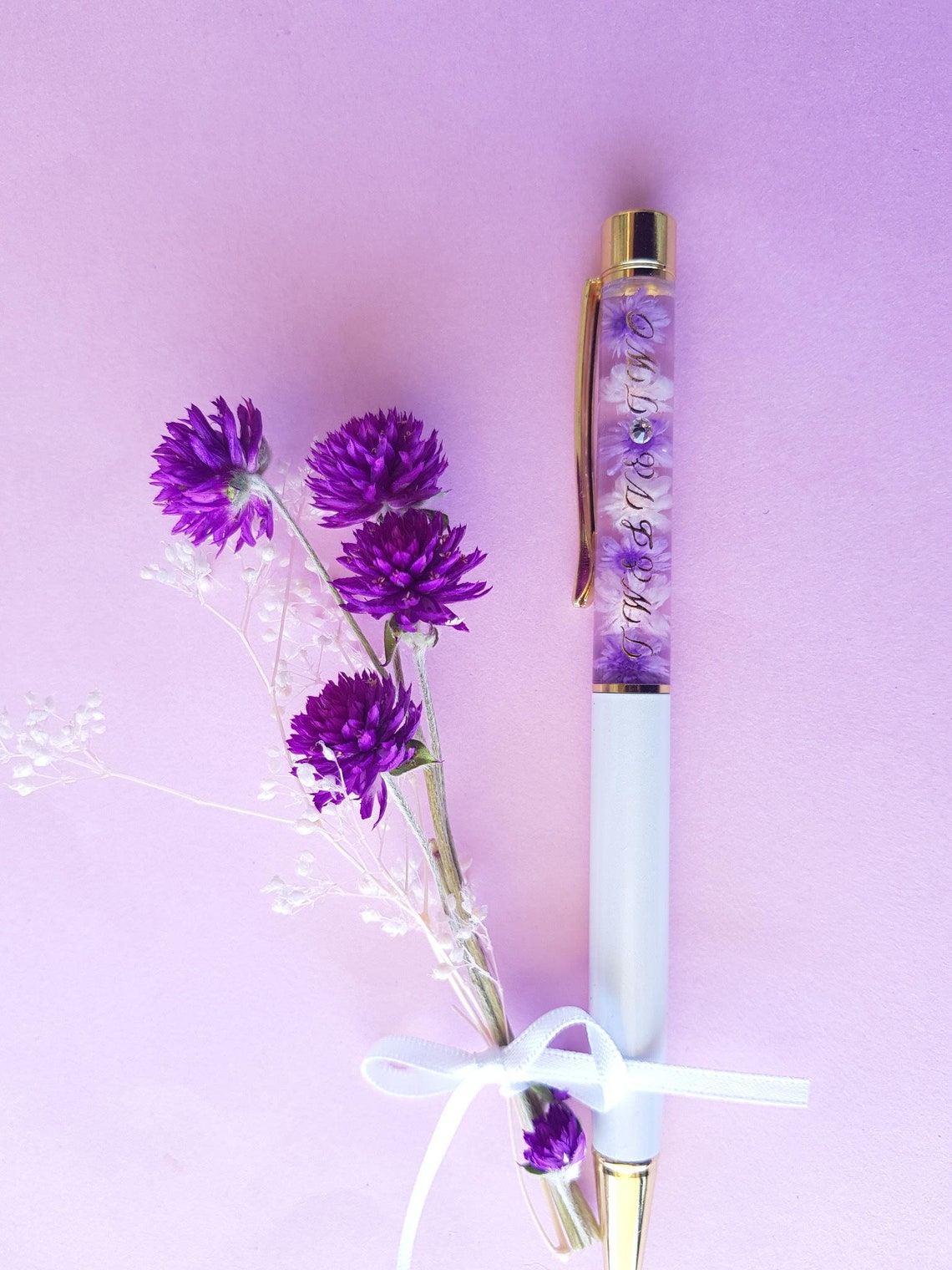 Personalized Flower Ballpoint Pen - Etsy Australia
