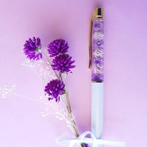 Personalized Flower Ballpoint Pen - Etsy Australia