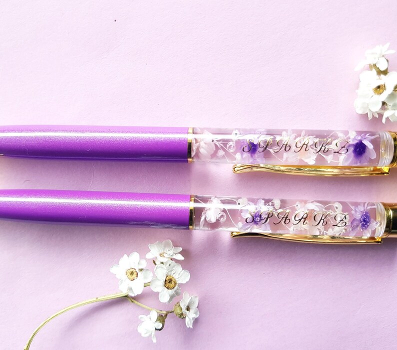 Personalized Flower Ballpoint Pen - Etsy Australia