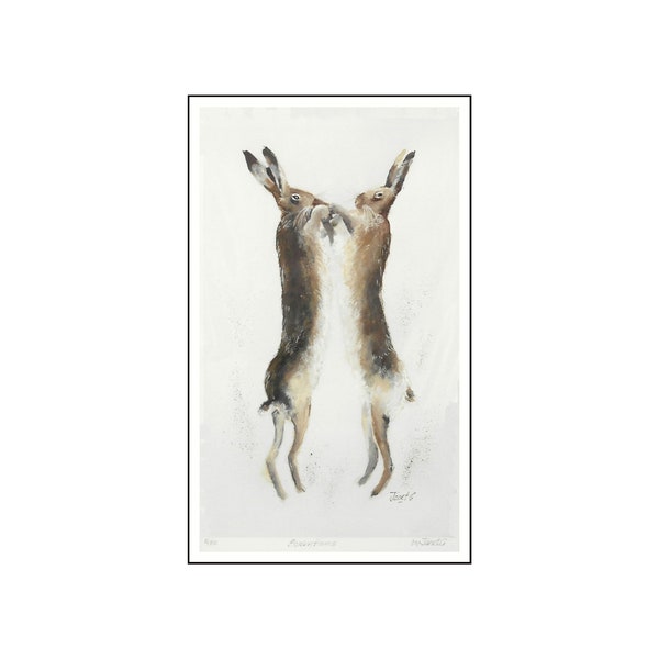 Boxing Hare - Etsy