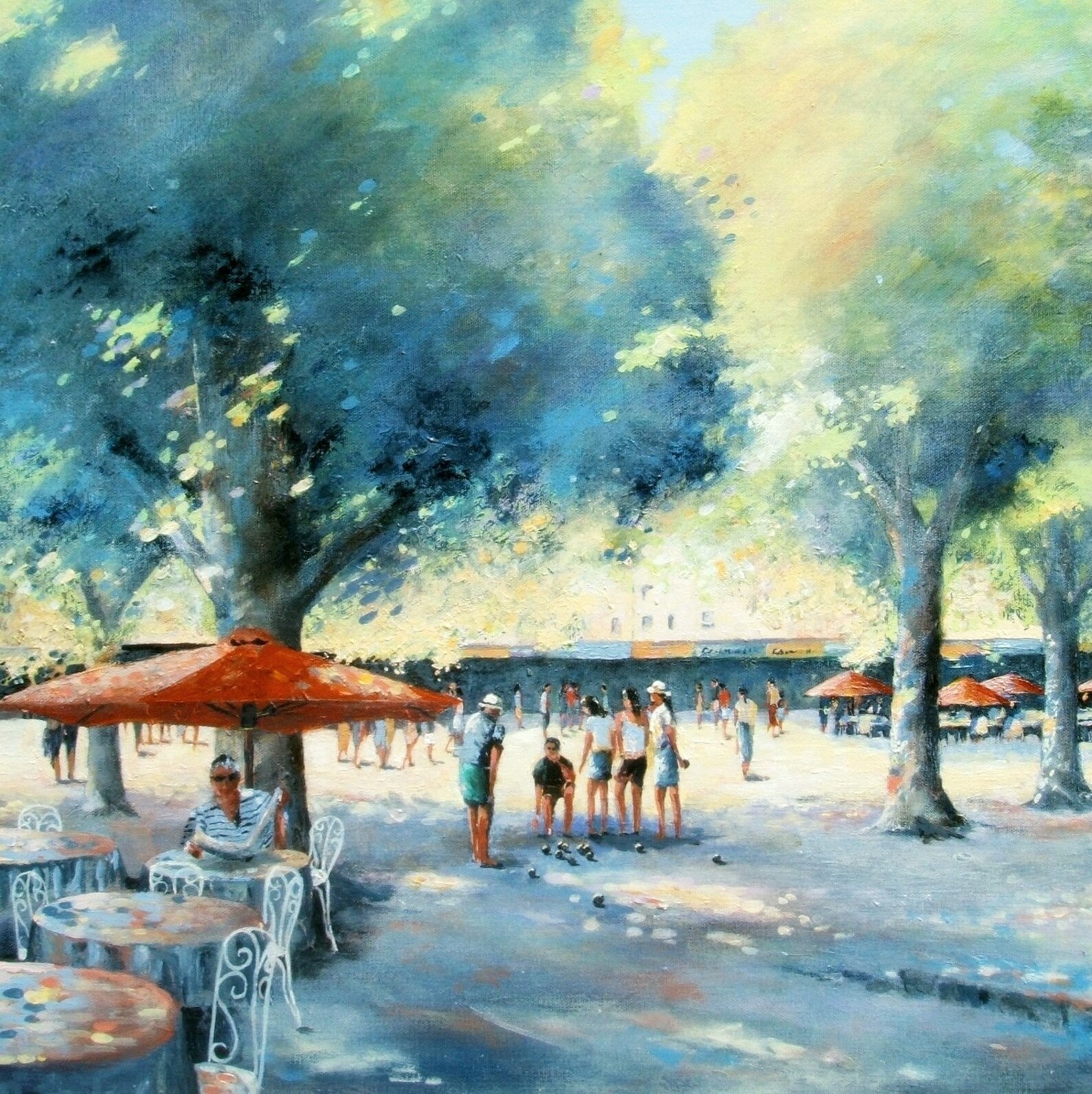 4 French Themed, Art Cards, Pack, Set, Large, French Market, Birthday ...