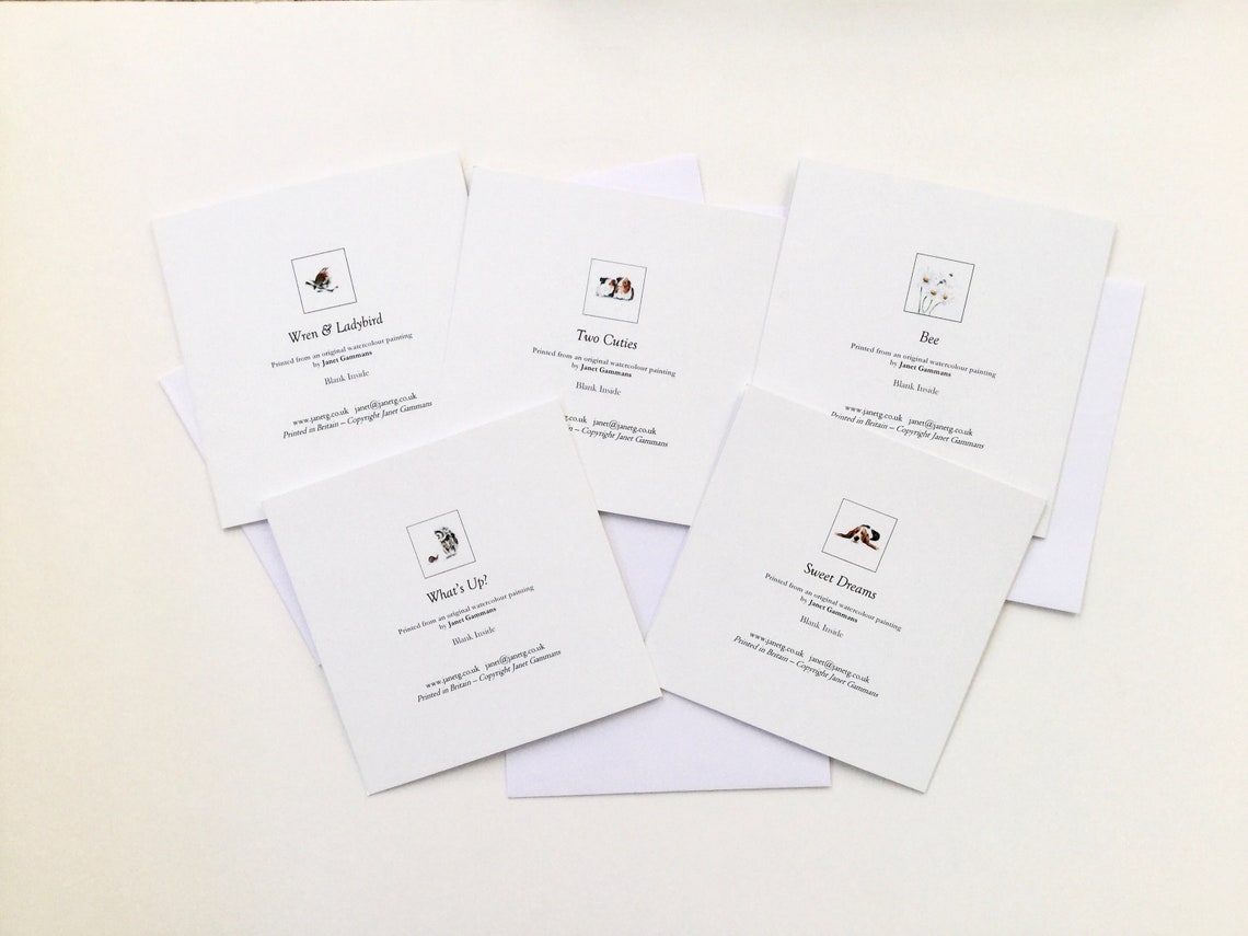 10 Cute Card Pack Animals Gift Set Thank you notelets | Etsy