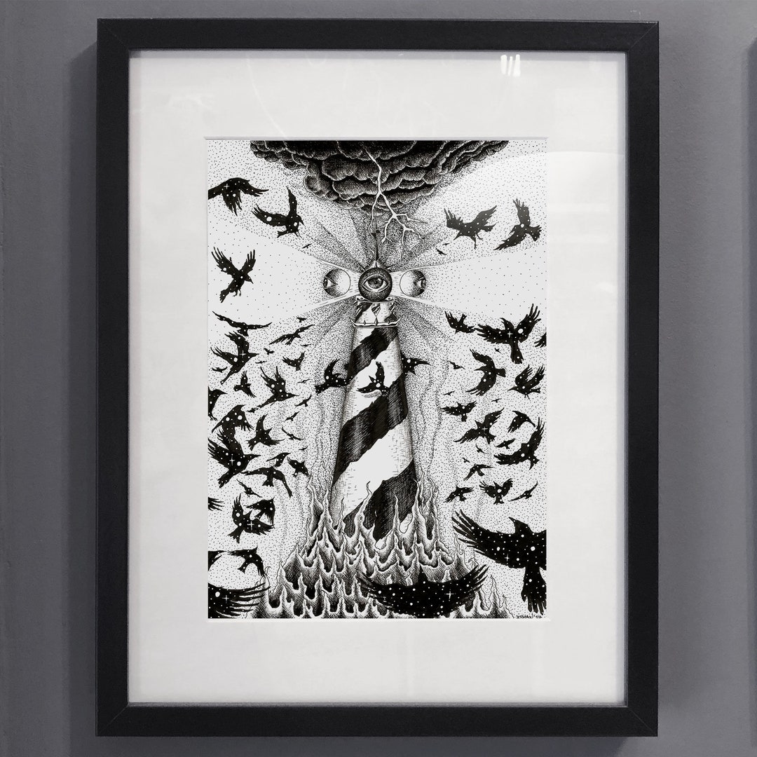 Lighthouse Series "eyes" Pen Drawing Illustration - Etsy