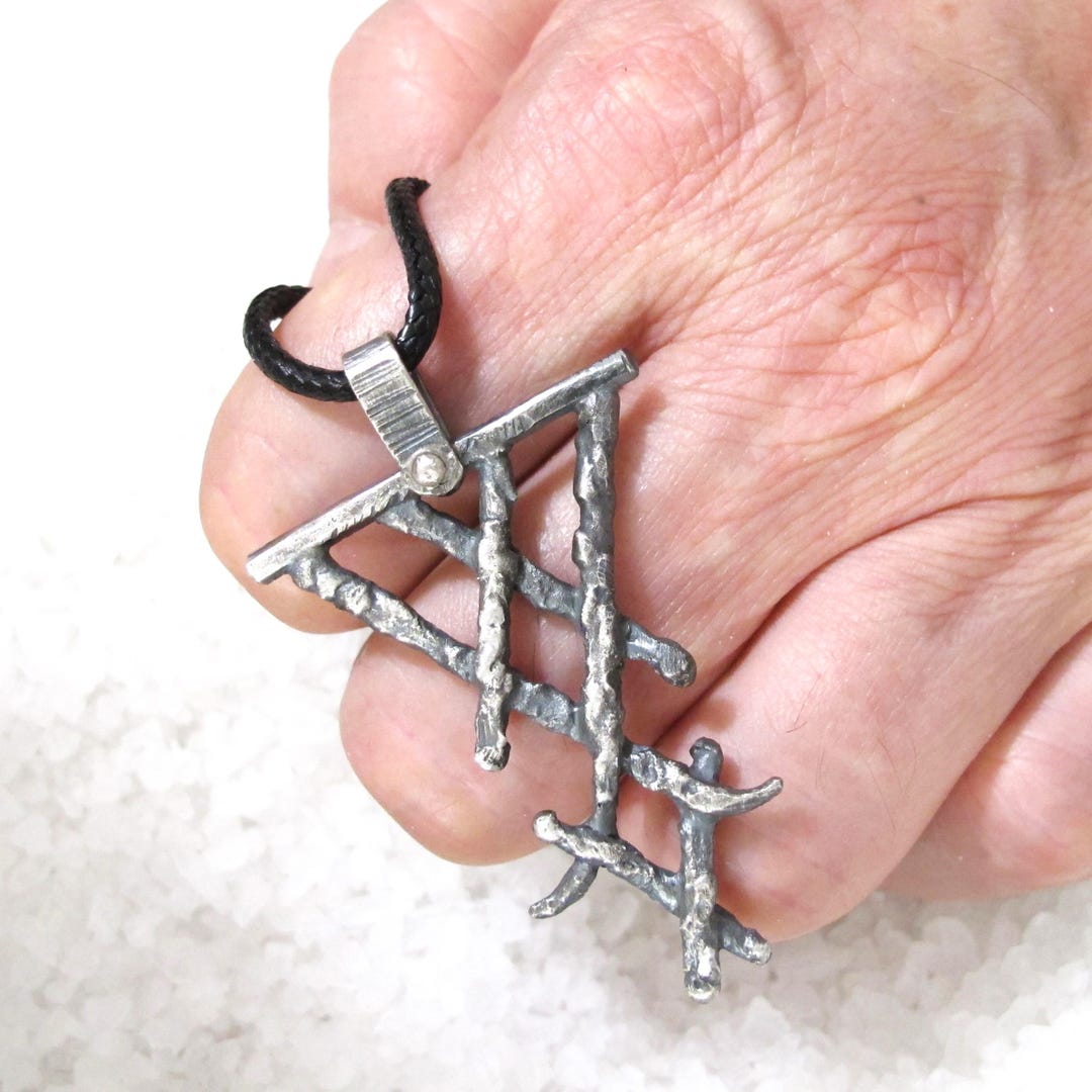 Lucifer's Seal, Esoteric Occult Amulet, Spirit Duality, Raw Silver - Etsy