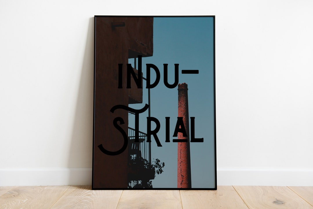 Industrial Poster Industrial Building Poster Architectural - Etsy