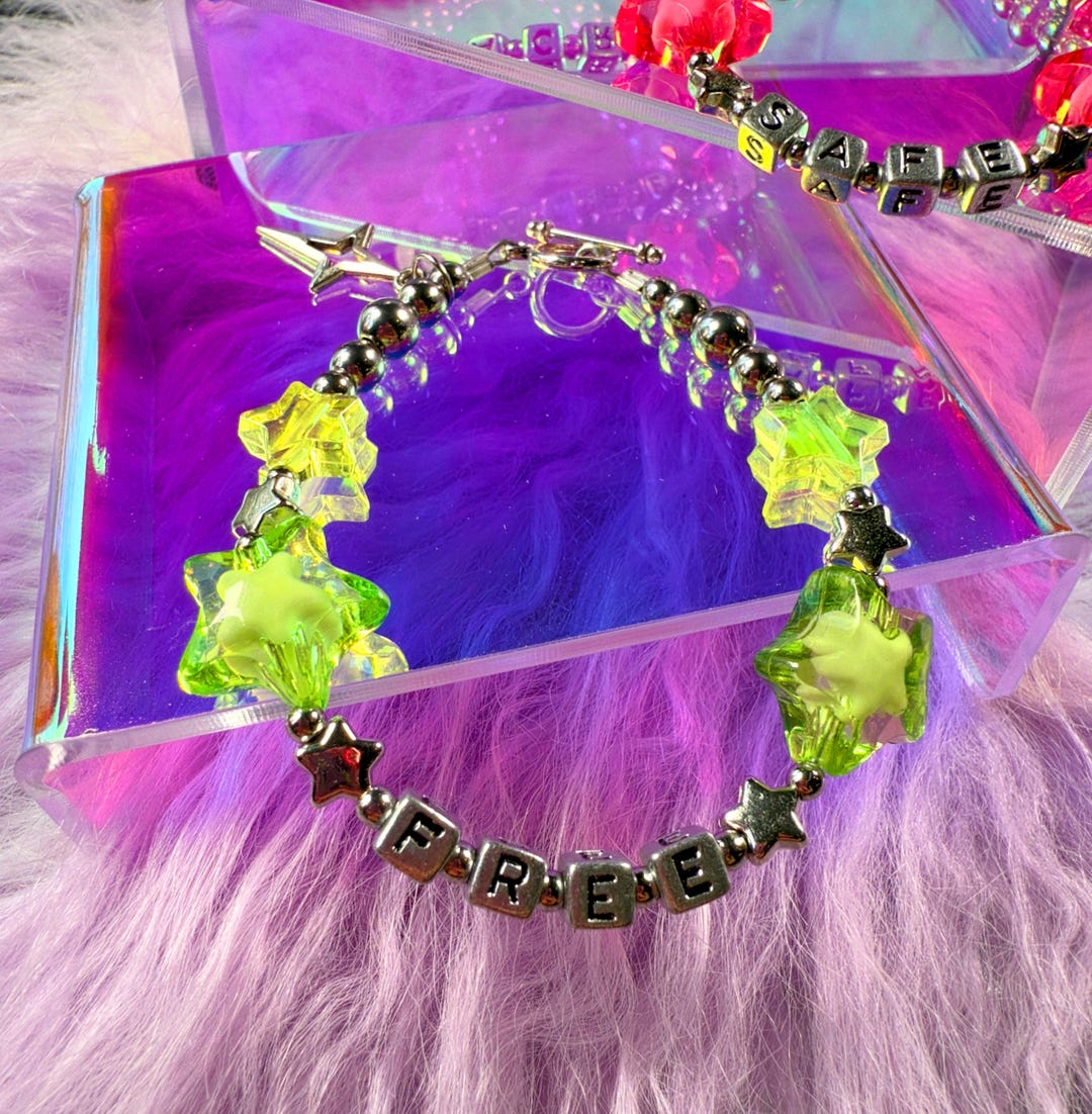 Healing Journey 'free' Y2K Silver Pink Green Star Sacred Safe Free Gift ...