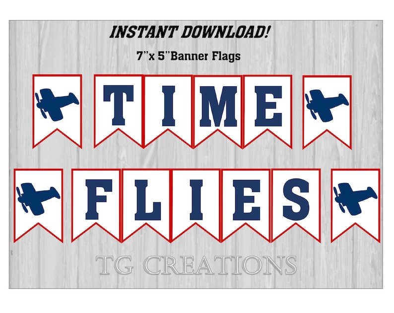 Time Flies Banner, Airplane Banner, Airplane Theme, Time Flies Theme ...