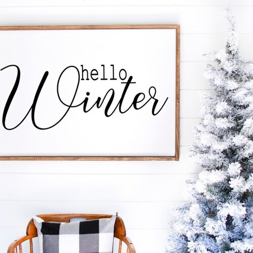 Snowy Cabin in Woods Winter Wall Art Christmas Gift Square | Etsy