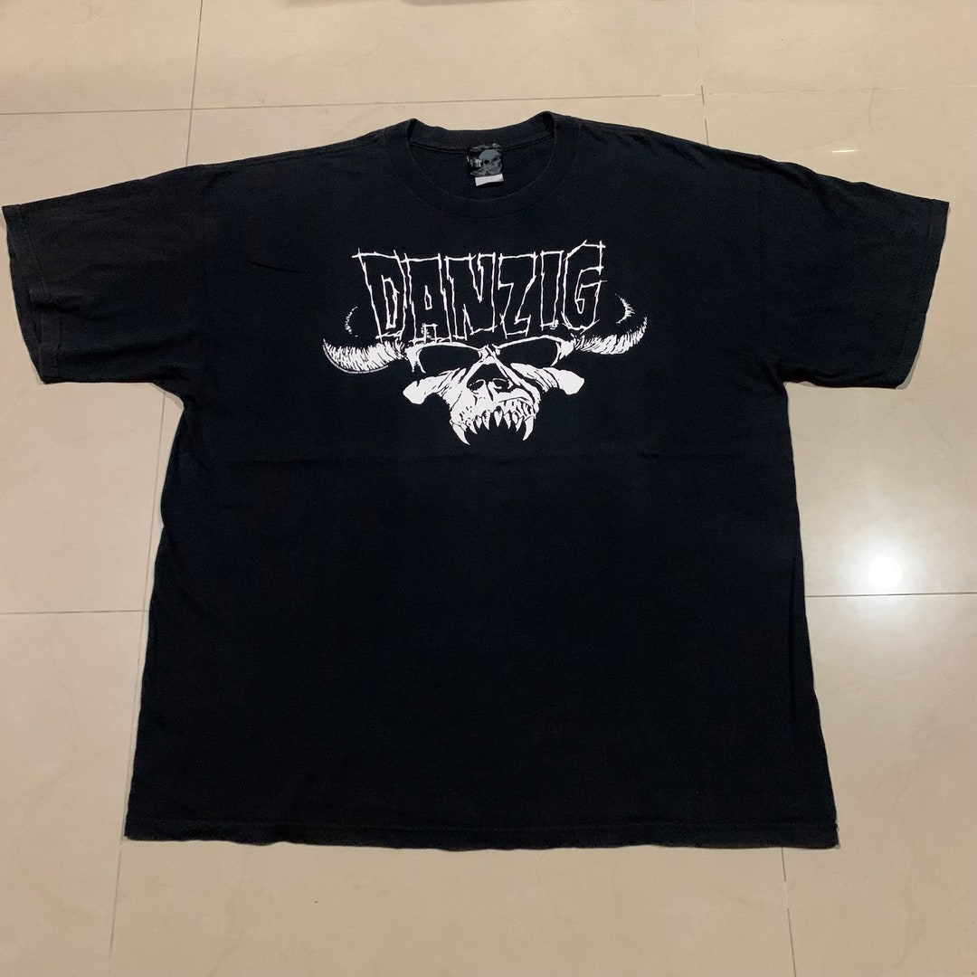 Danzig Vintage Demon Skull Shirt Black Adult XL Distressed and Aged ...