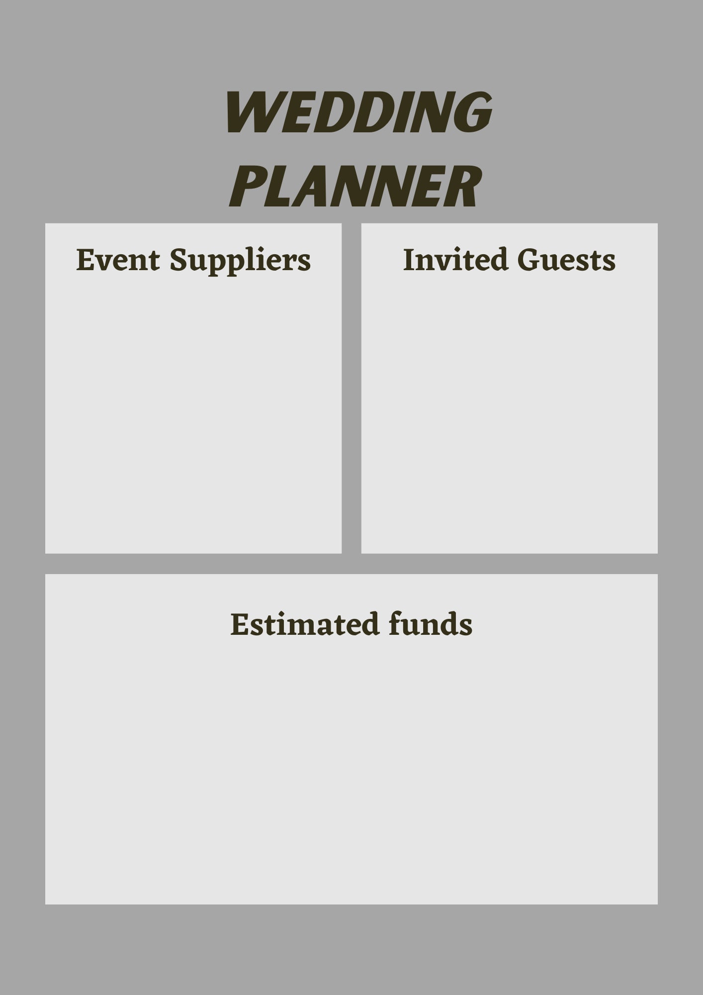 Wedding Planner Printable, Printable Wedding Planner Kit, Wedding ...