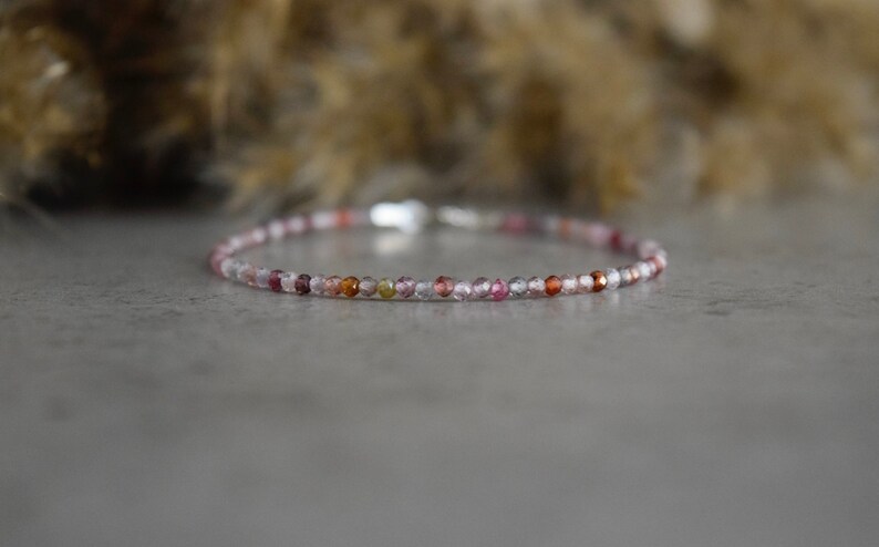 Multi color Spinel bracelet bracelet femme Genuine Spinel | Etsy