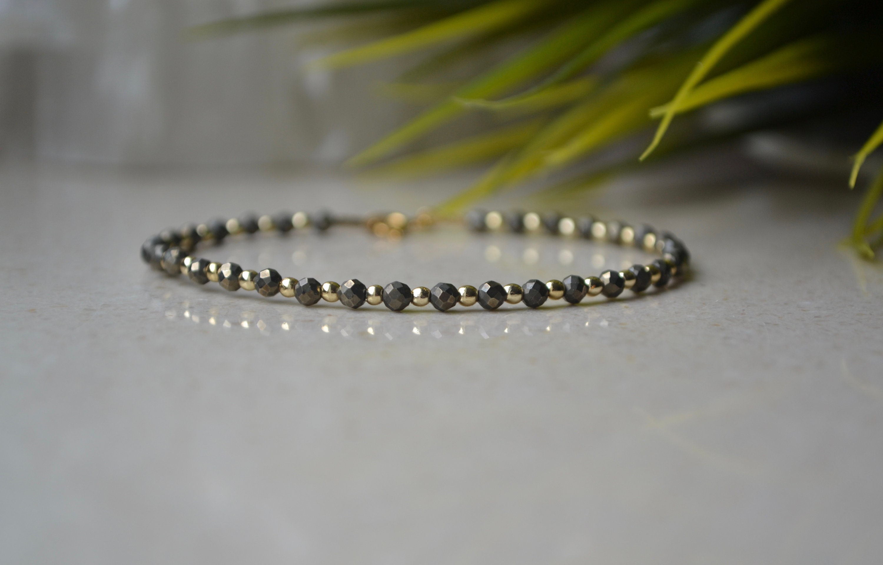 Pulsera de pirita de oro joyería de pirita cruda pulsera | Etsy
