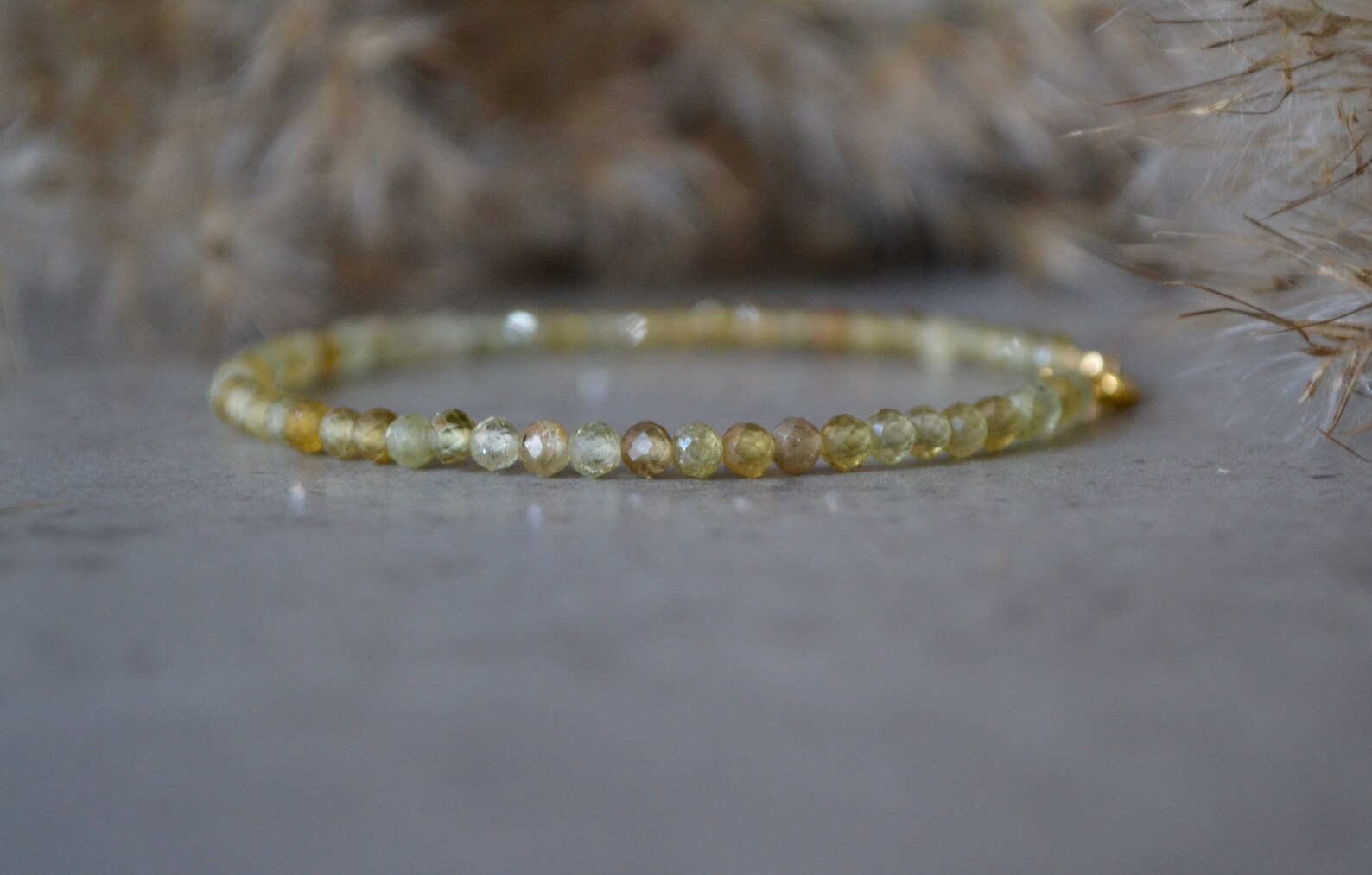 Andradite Garnet Bracelet Bracelet Femme 3mm Bead Bracelet | Etsy