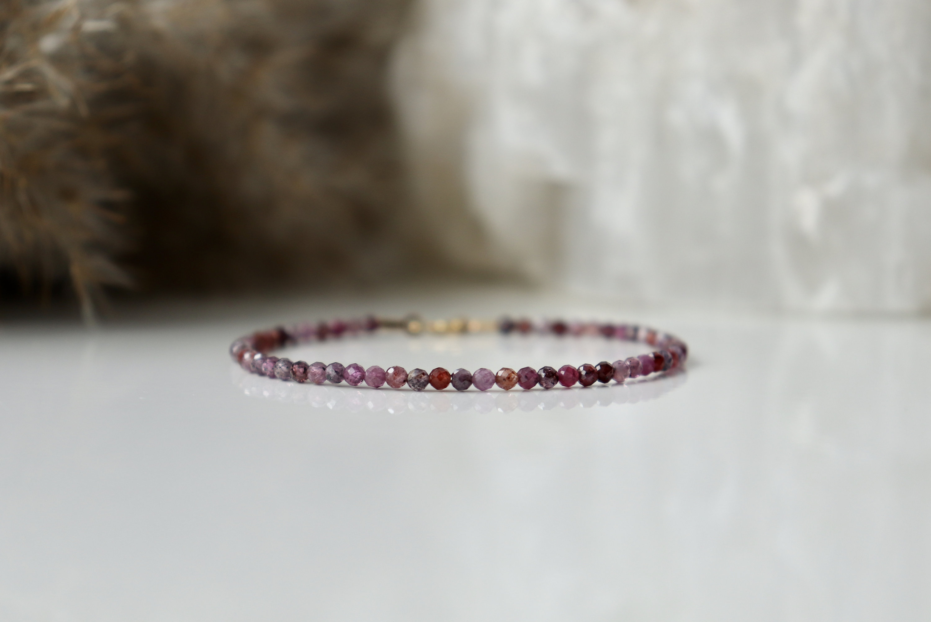 Genuine Ruby Bracelet, July Birthstone Bracelet, Rich Red Ruby Jewelry ...