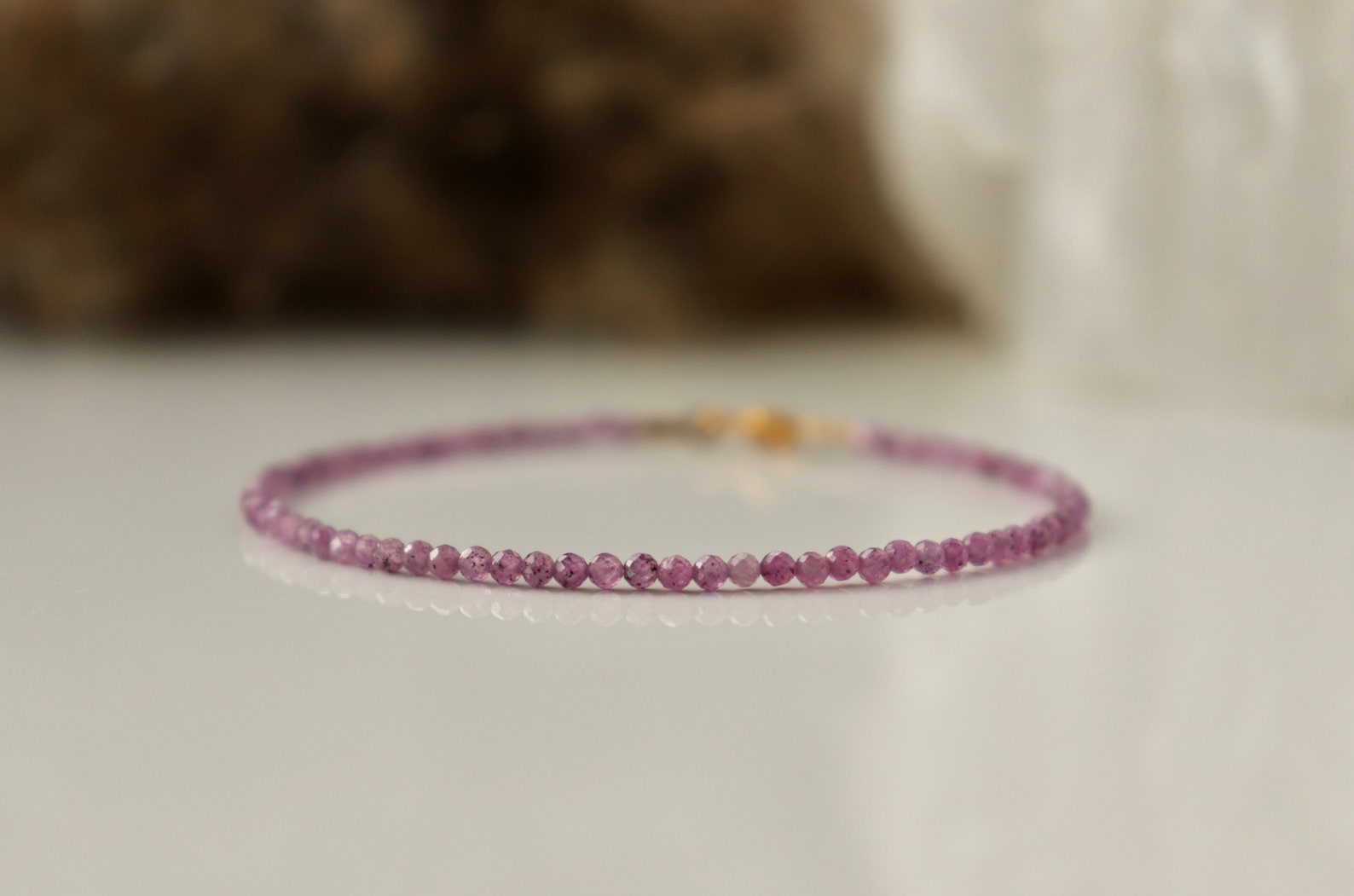 Genuine Ruby Bracelet July Birthstone Bracelet Pink Ruby | Etsy