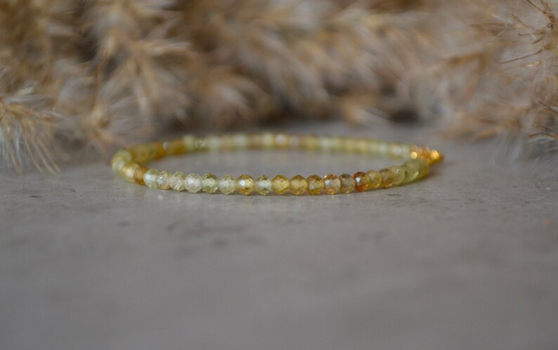 Andradite Garnet Bracelet Bracelet Femme 3mm Bead Bracelet | Etsy