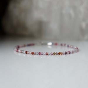Multi Color Spinel Bracelet Bracelet Femme, Genuine Spinel Bracelet ...