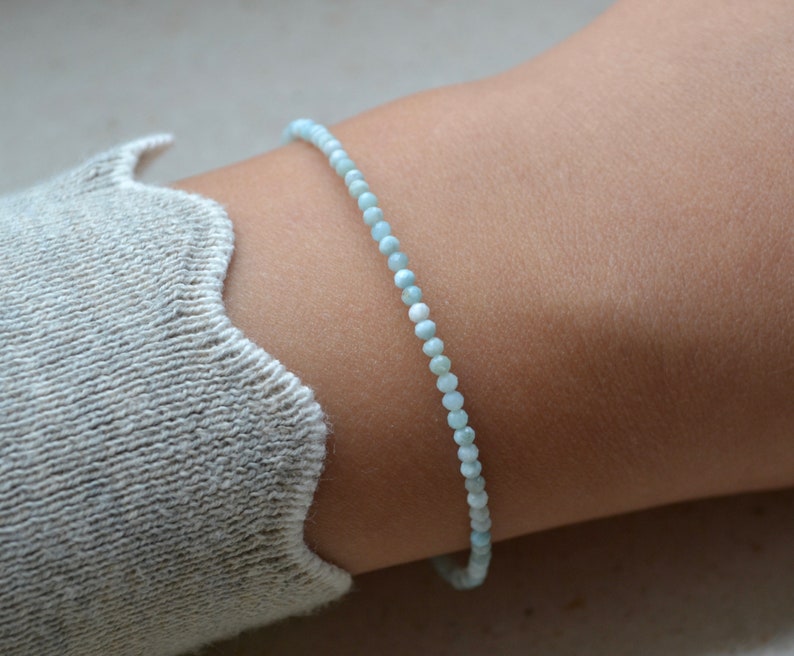 Caribbean Larimar Bracelet, Bracelet Femme, Genuine Larimar Jewelry ...