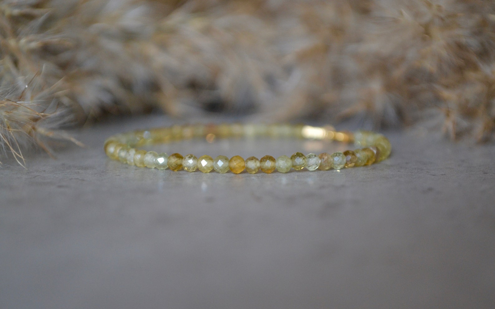 Andradite Garnet Bracelet Bracelet Femme 3mm Bead Bracelet | Etsy