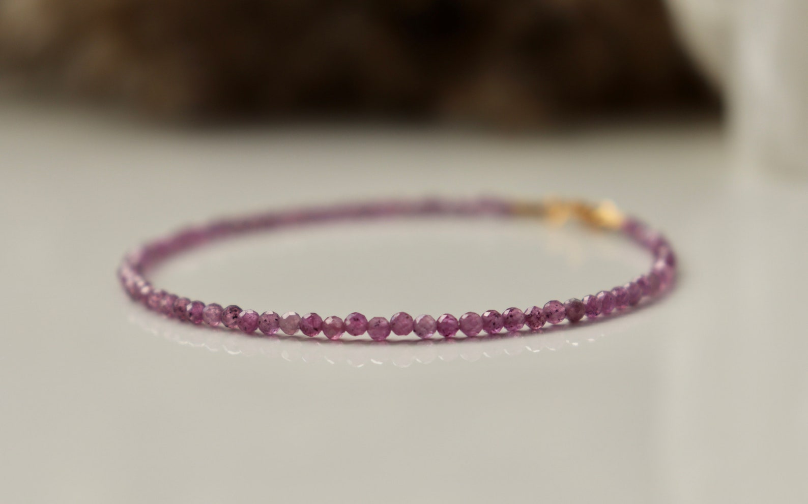 Genuine Ruby Bracelet July Birthstone Bracelet Pink Ruby | Etsy