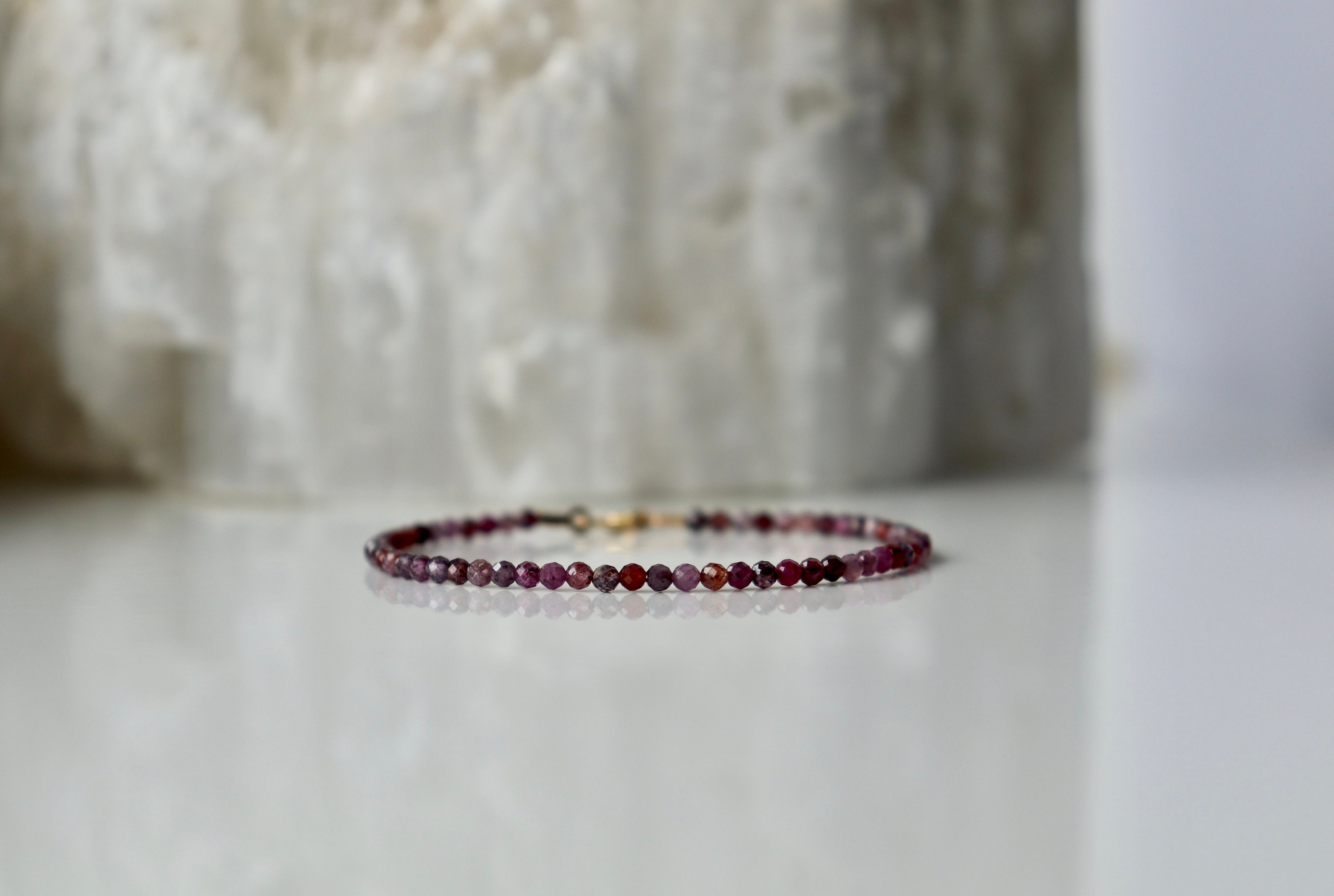 Genuine Ruby Bracelet, July Birthstone Bracelet, Rich Red Ruby Jewelry ...