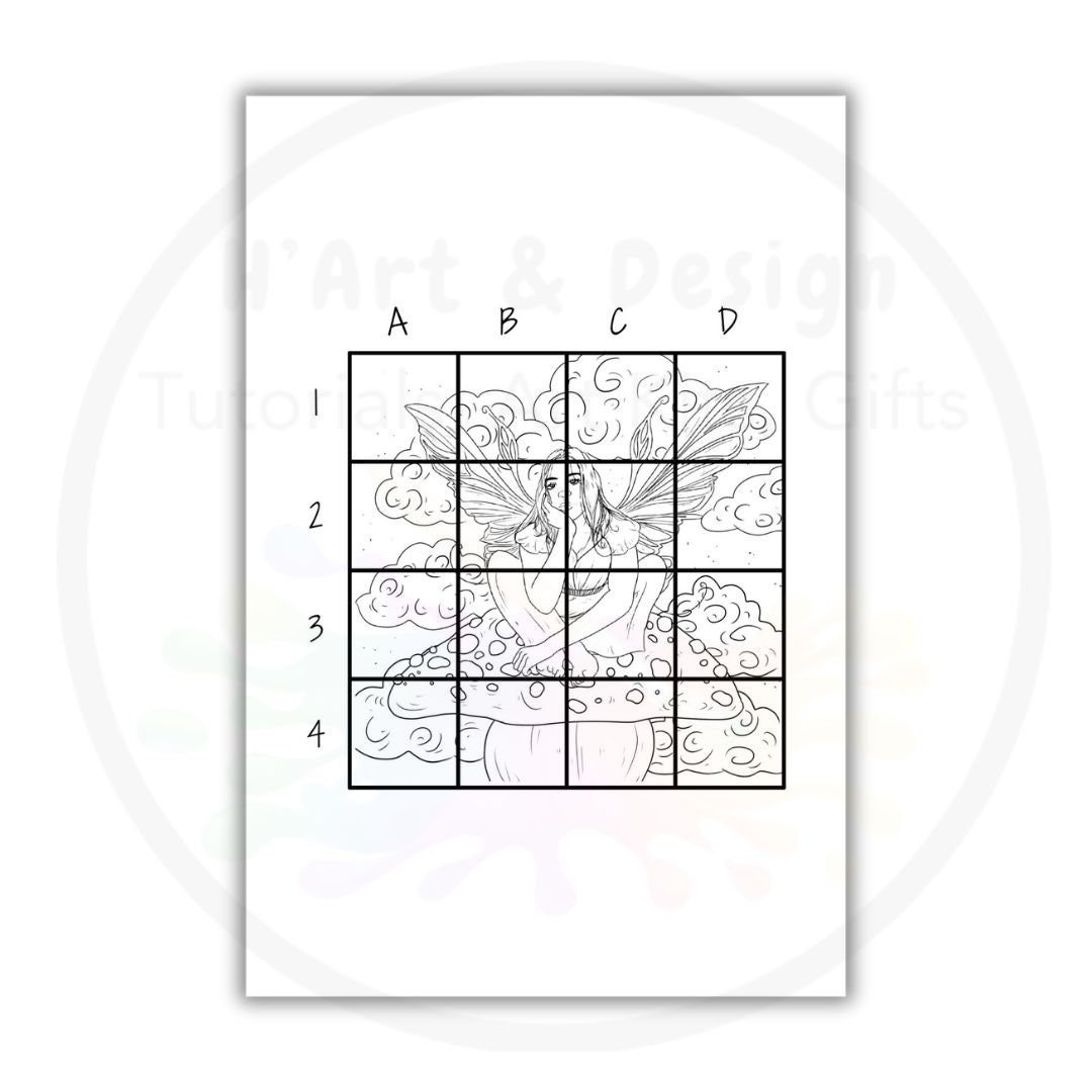 Learn to Draw Fairies grid Method for All Ages at Beginner Level - Etsy