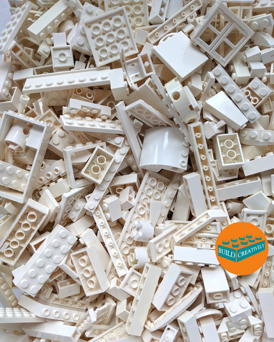 White Lego® Brick Mix: 1/2 Pound Random Assortment - Etsy