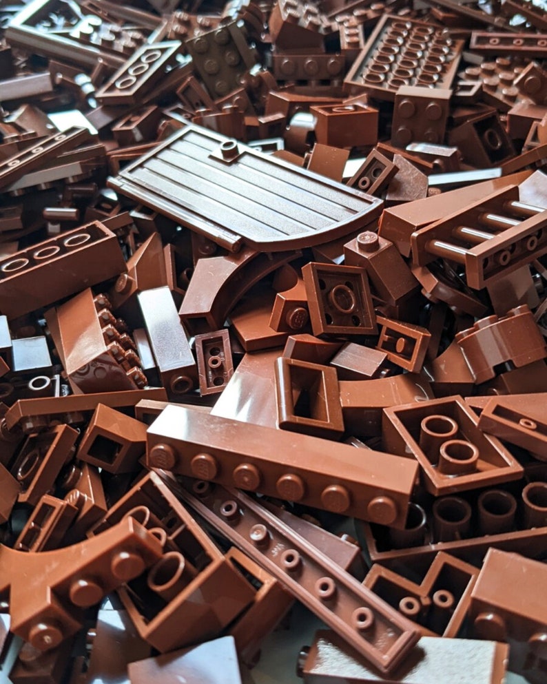 Lego® 1/2 Pound Brown Brick Mix 8oz Random Assortment Bulk, Blind Bag ...