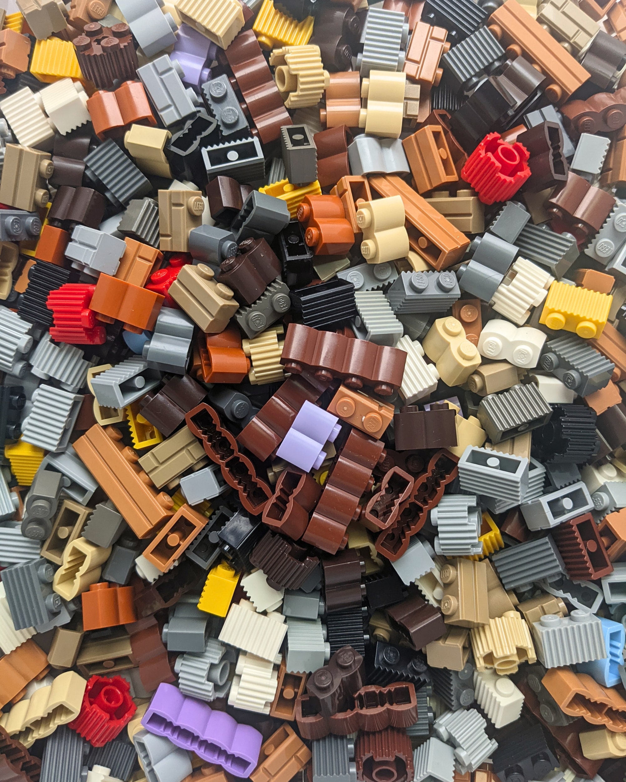 Lego® Ribbed, Textured, Masonry, and Log Pieces Mix Random Assortment ...