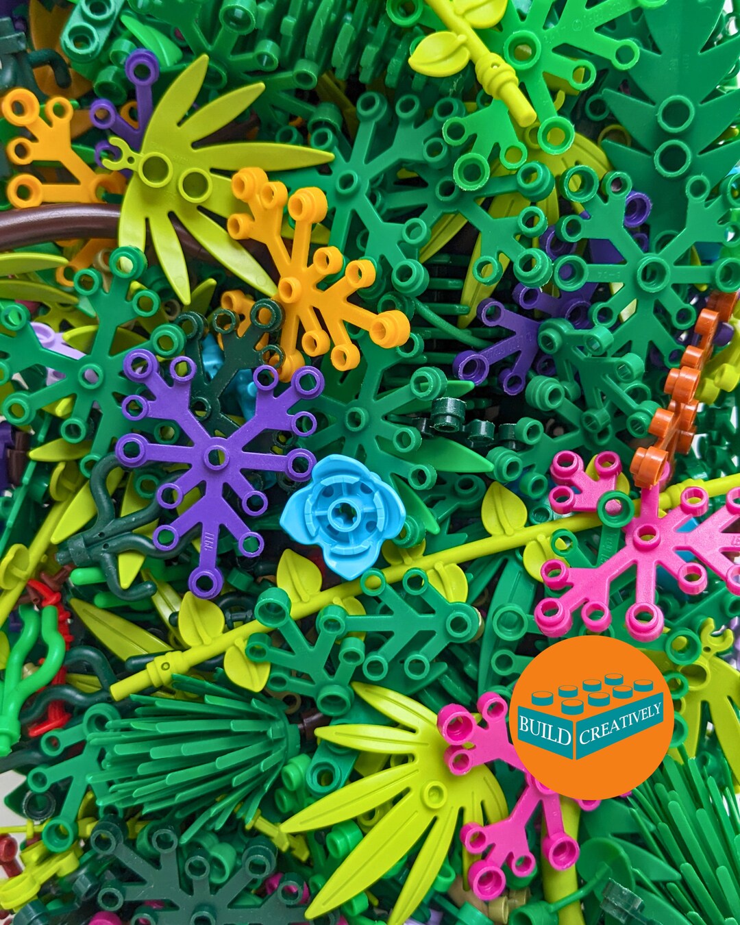 Lego® +50 Pieces Trees, Flowers, Brush, Bushes, and Other Nature Pieces ...