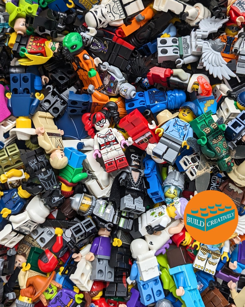 Lego® 5 Pack Minifigures Random Assortment Bag - Etsy