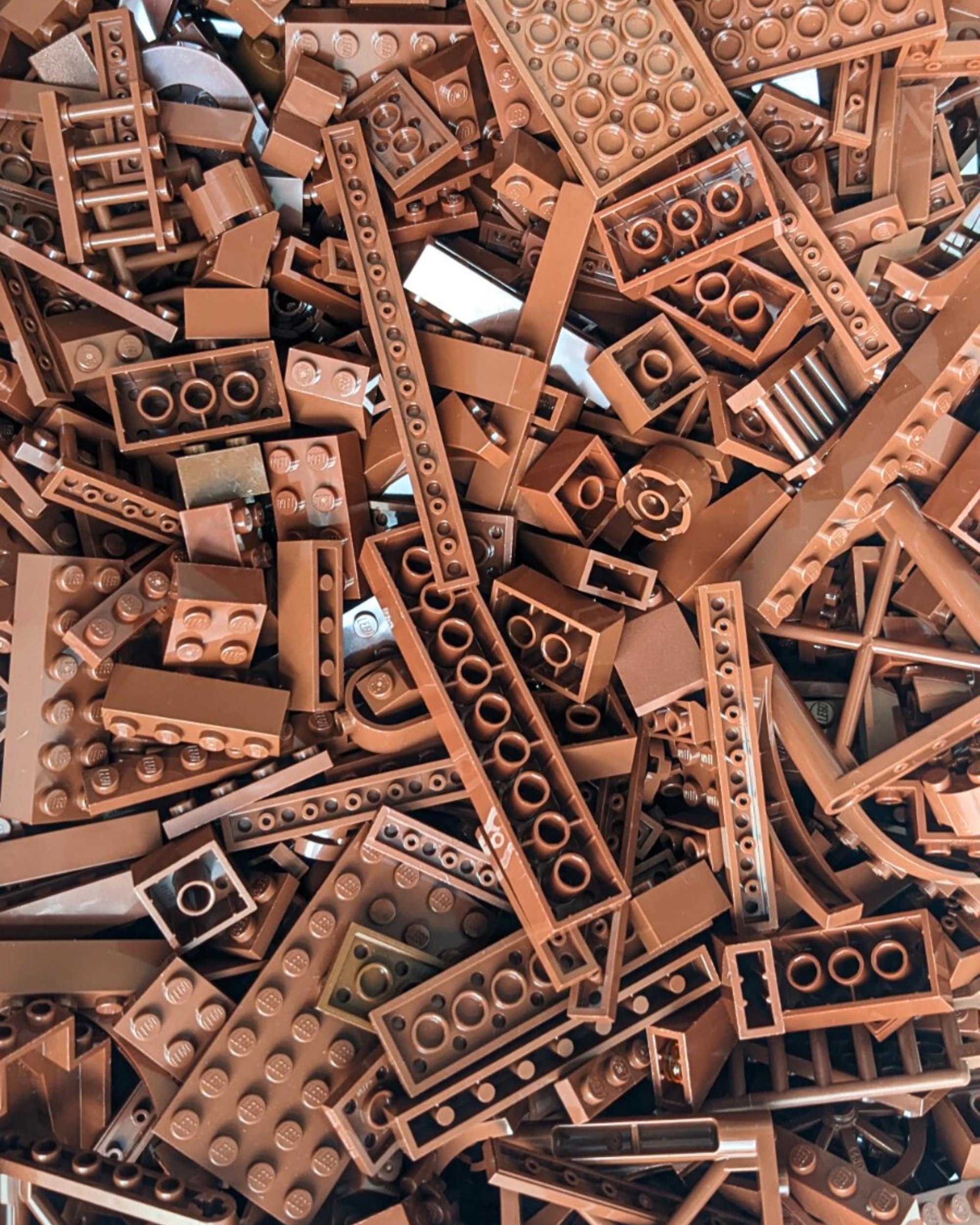 Lego® 1/2 Pound Brown Brick Mix 8oz Random Assortment Bulk, Blind Bag ...