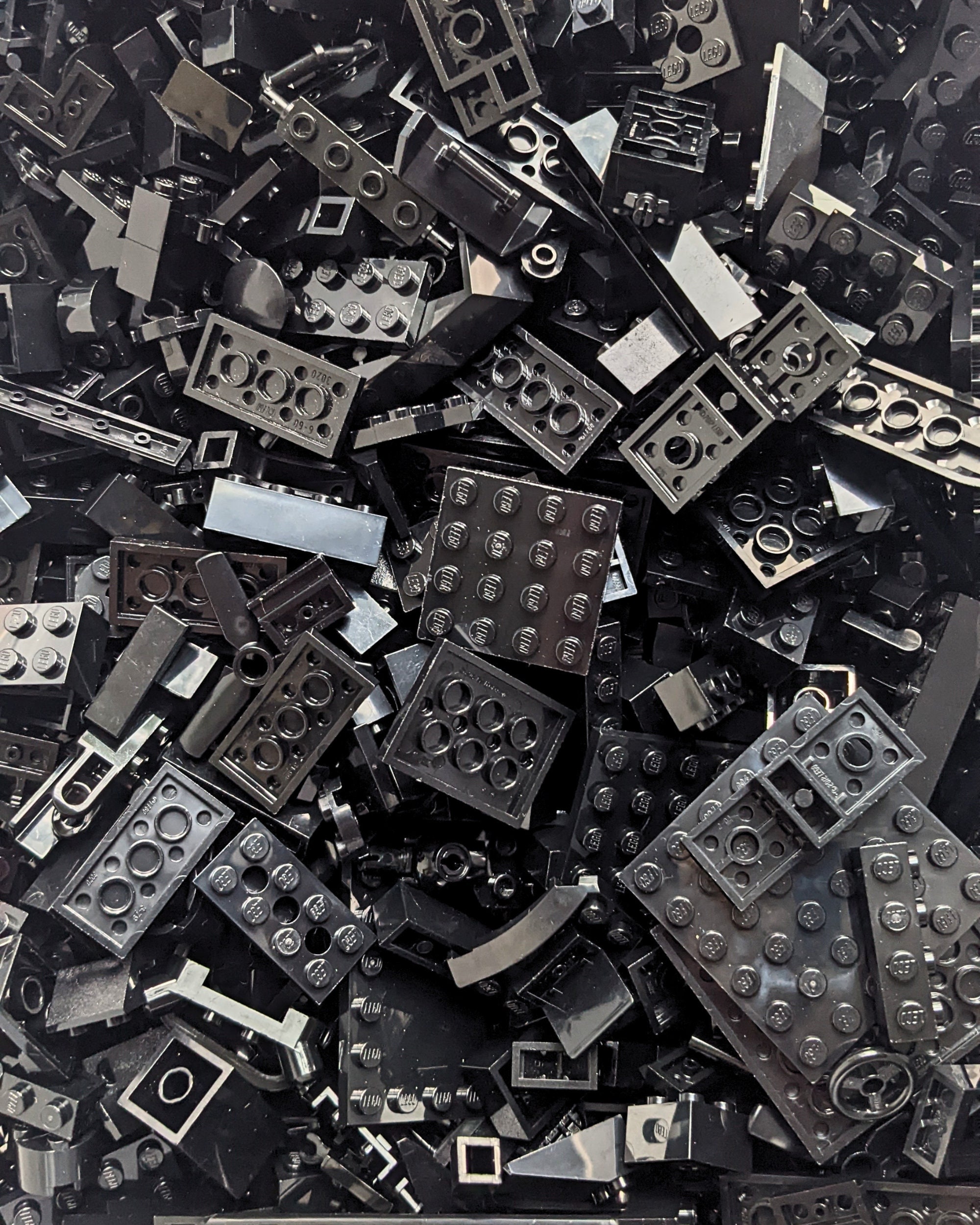 Black Lego® Brick Mix: 1/2 Pound Random Assortment - Etsy