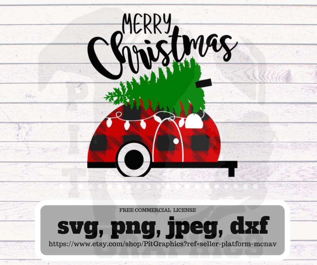 Camper Christmas Svg - Etsy