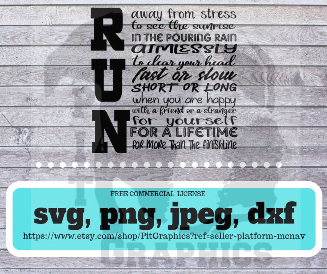 Run Svg - Etsy