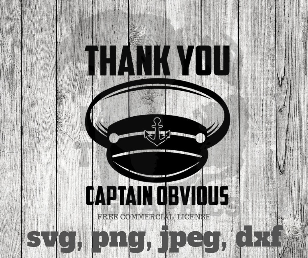 Thank You Captain Obvious - Etsy