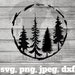 Nature Svg, Landscape Svg, Forest Svg, Round Frame, Tree Border Svg ...