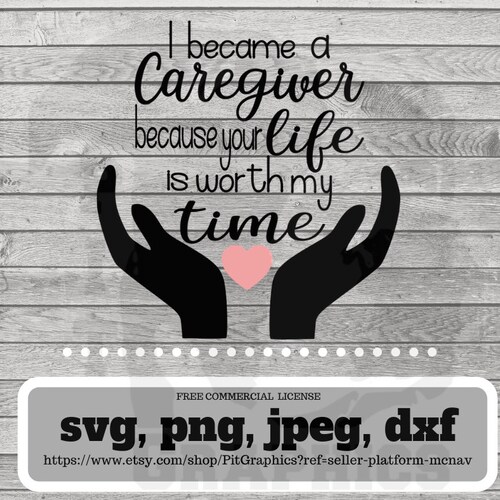 Caregiver Svg Being a Caregiver is a Work of Heart Svg - Etsy